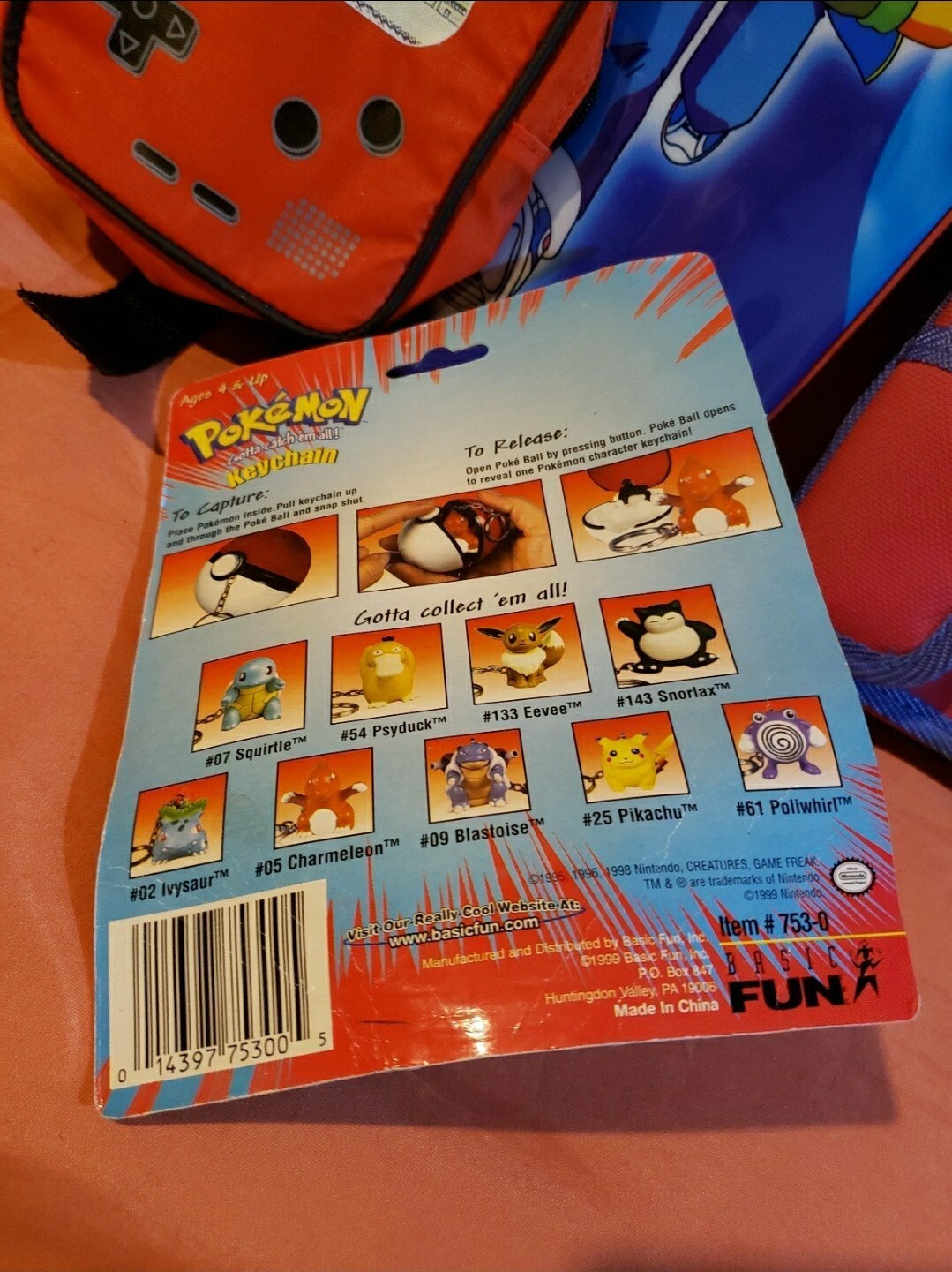 Vintage 90s pokemon backpack, Gameboy color case and Snorlax Toy ...