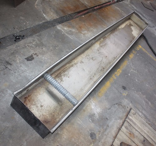 Stainless Steel quenching quench cooling bath trough 3500 x 460 x 200 ...