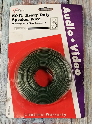 TriQuest 50 ft. Heavy Duty Speaker Wire - 18 Gauge - BRAND NEW | eBay