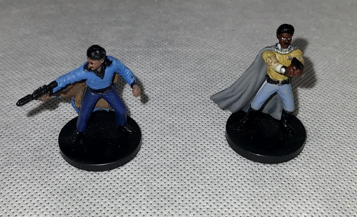 Star Wars Miniatures Lando Calrissian, & Hero of Taanab w/Card - 2 ...