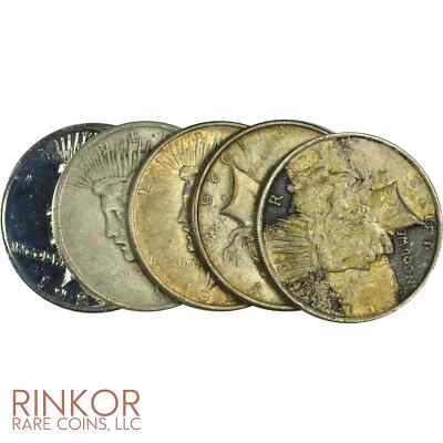(5 Coins) 1922-1935 Peace Silver Dollar Cull Condition - Random Years ...
