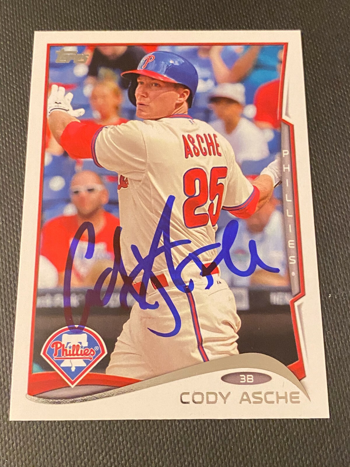 Cody Asche Signed 2014 Topps Card Auto Philadelphia Phillies Autograph ...