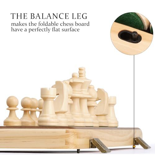 15" Magnetic Wooden Chess Set/Folding Board / Chess set Only - Magnetic ...