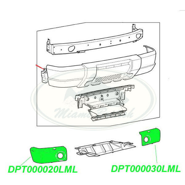 LAND ROVER FRONT BUMPER END CAP DISCOVERY 2 II 03-04 LH DPT000030LML ...