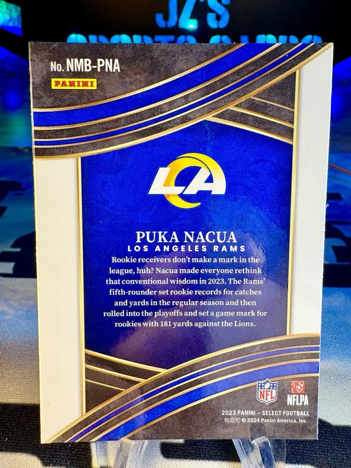 2023 Puka Nacua Panini Select Numbers Rookie Card #NMB-PNA Los Angeles ...