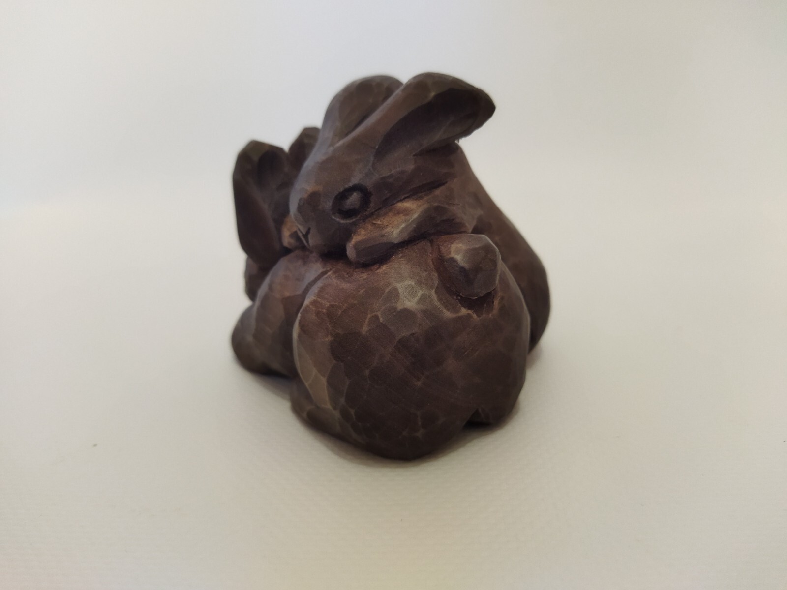 Wooden figurine of rabbits. The figurine is carved from linden wood. Handmade. | eBay