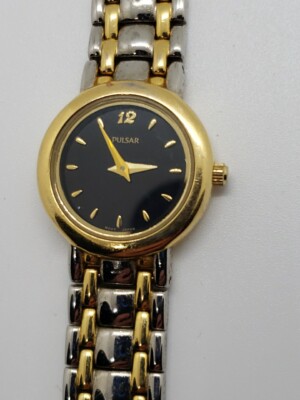 Pulsar V811-X023 Two Tone Quartz Analog Women's Watch Sz. 6" New ...