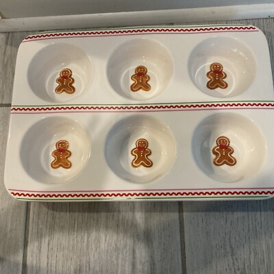 Ceramic Gingerbread Man Muffin Pan | eBay