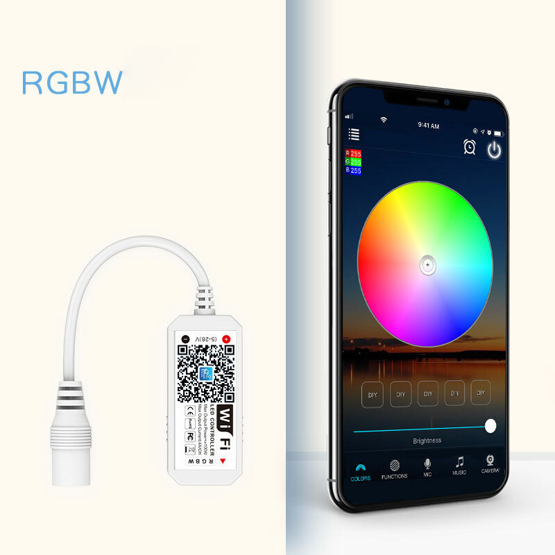 APP Control 5-28V MINI RGBW/RGB WiFi LED Controller For RGBW/RGB Led ...
