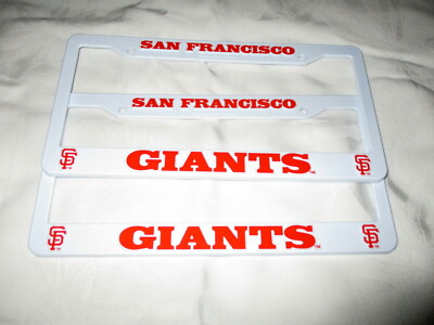 TWO (2) SAN FRANCISCO GIANTS EMBOSSED LICENSE PLATE FRAMES #04 - NEW | eBay