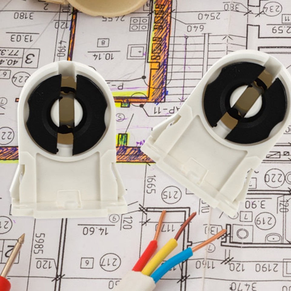 10 Pcs Led Tube Light Socket Fluorescent Lamp Holder Bracket | eBay UK