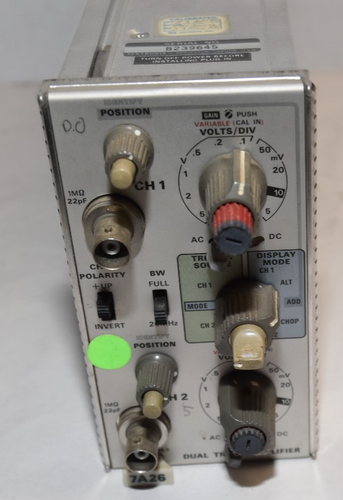 Tektronix 7A26 Dual Trace Amplifier Plug In for 7000 Series ...