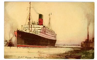 Cunard Ocean Liner- RMS LACONIA - James Mann Postcard R.M.S. Ship | eBay UK