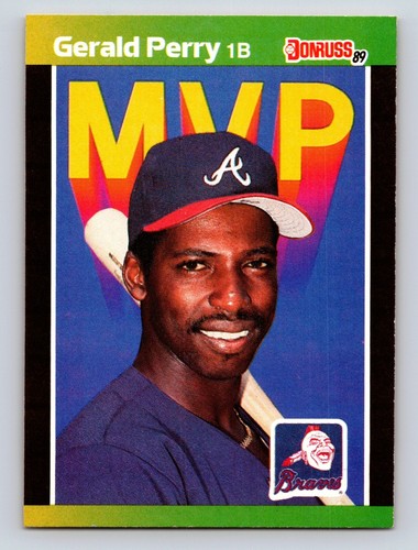 Gerald Perry First Baseman Atlanta Braves Donruss 1989 MVP Card BC24 | eBay