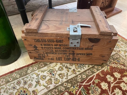 VINTAGE US Army Wooden M183 Ammo Crate VITENAM KOREA USED | eBay