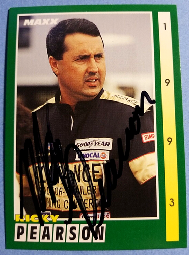 RICKY PEARSON 1993 MAXX #188 SIGNED NASCAR RACING CARD | eBay