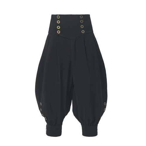 18th Century Colonial Steampunk Women Pants Knee Breeches High Waist ...