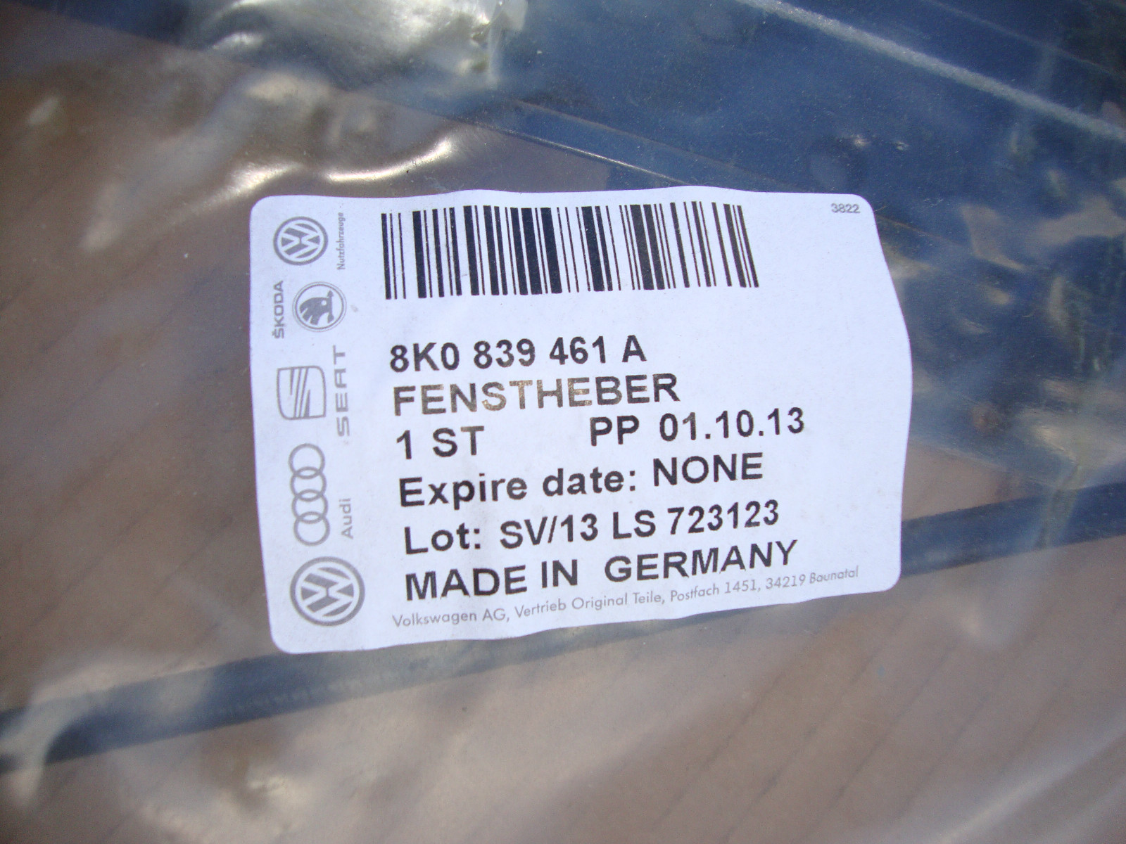 original Audi A4 8K Fensterheber hinten links 8K0 839 461A 8K0839461A ...