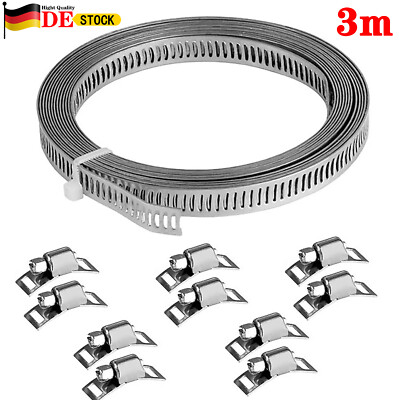 Schlauchschellen Klemmschellen Set Bandschellen Metall Band Endlosband ...
