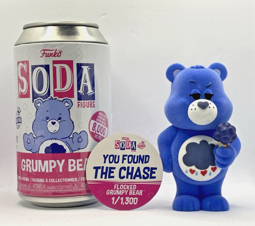 Funko Soda Care Bears Cartoon Grumpy Bear Flocked Chase Figure LE 1300 ...