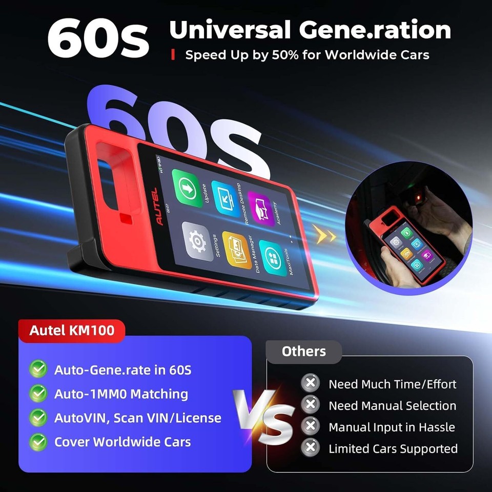 Autel MaxiIM KM100 Key Fob Programmer Immobilizer Tool 2PCS Free Autel ...