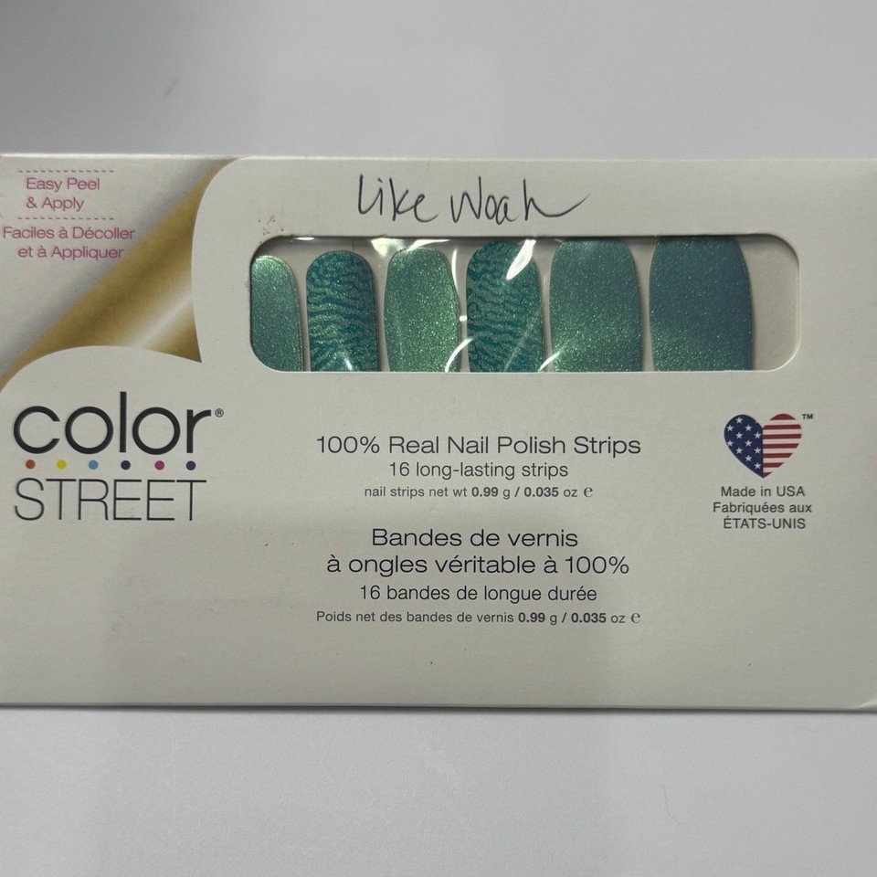 NWT Color Street "Like Woah" Blue to Green Duochrome Abstract Ombre ...