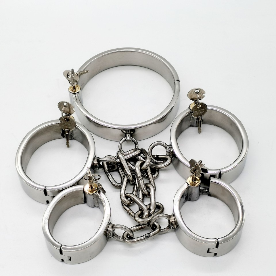 Customizable Size Stainless Steel Round/Oval Neck Collar Handcuffs ...