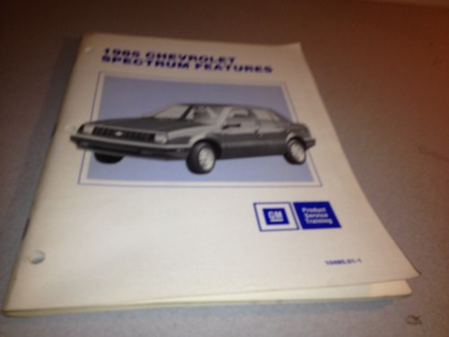 1985 Chevrolet Spectrum Features Booklet | eBay