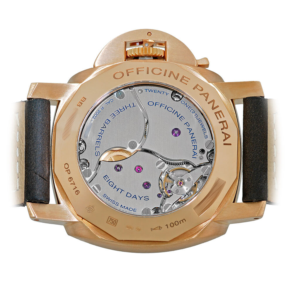 PANERAI 18K Rose Gold 44mm PAM 00289 1950 Luminor GMT Date PAM 289 Box ...