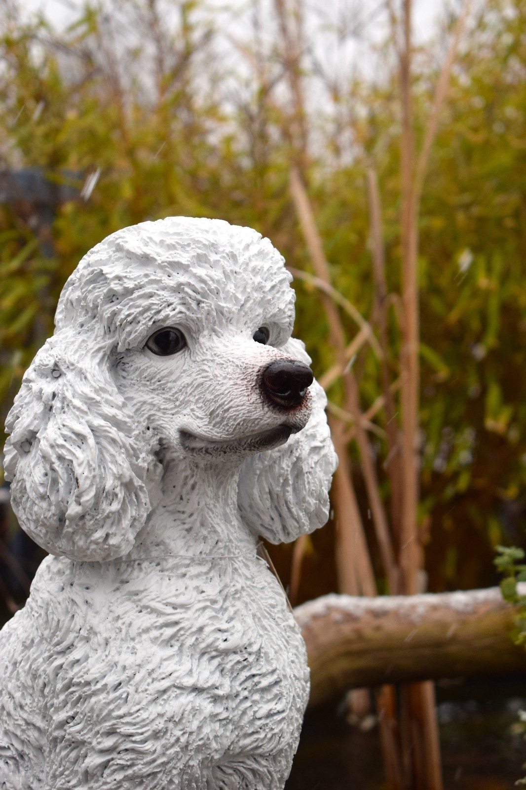 Pudel Königspudel Weiß Gartenfigur Deko Hundefigur | eBay.de