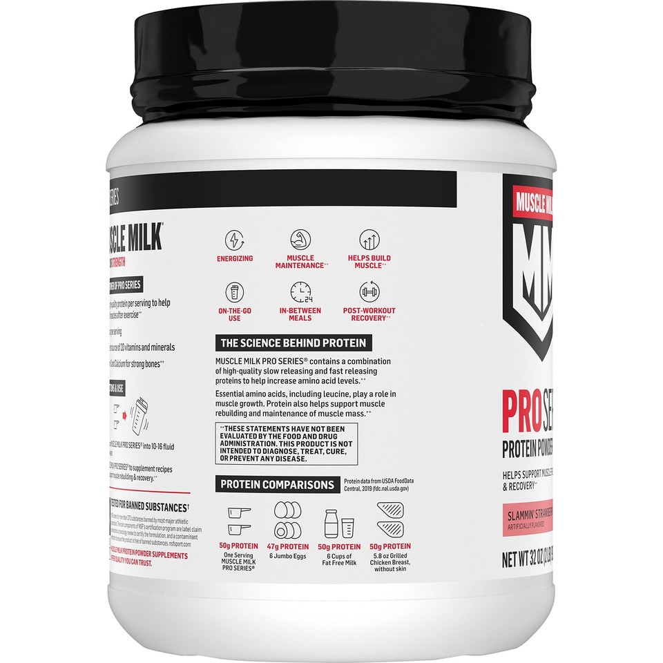 Muscle Milk Pro Series Protein Powder Strawberry 2 Pounds Pack of 1 | eBay