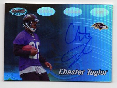 2002 Bowman's Best Chester Taylor Autograph RC - Baltimore Ravens | eBay