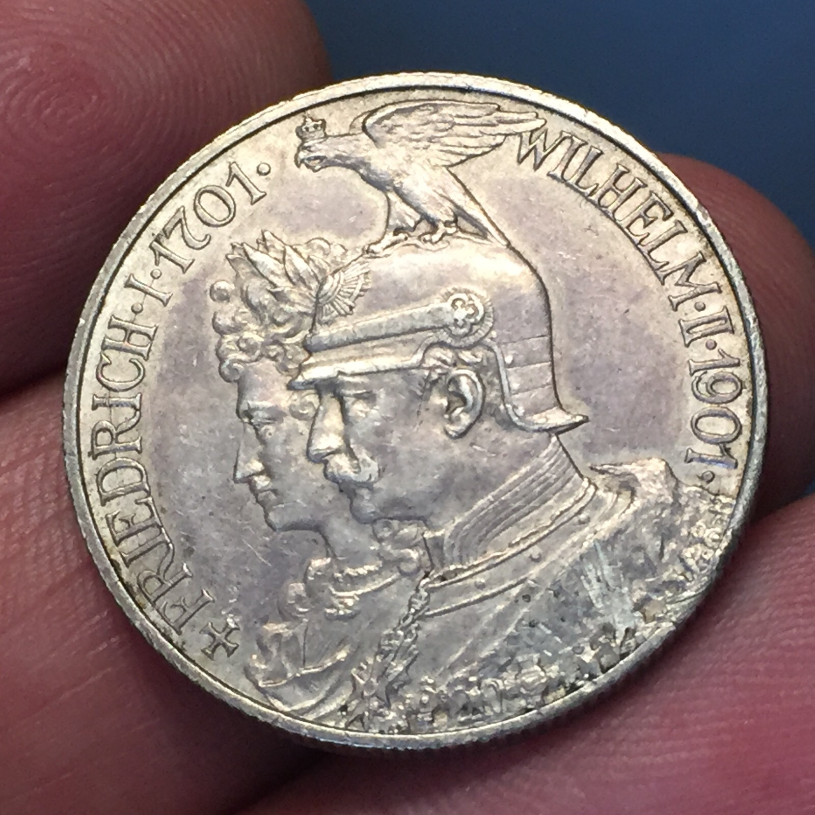 PRUSSIA - 2 MARCHI - 1901 - WILHELM II DEUTSCHER KAISER - SILVER ...