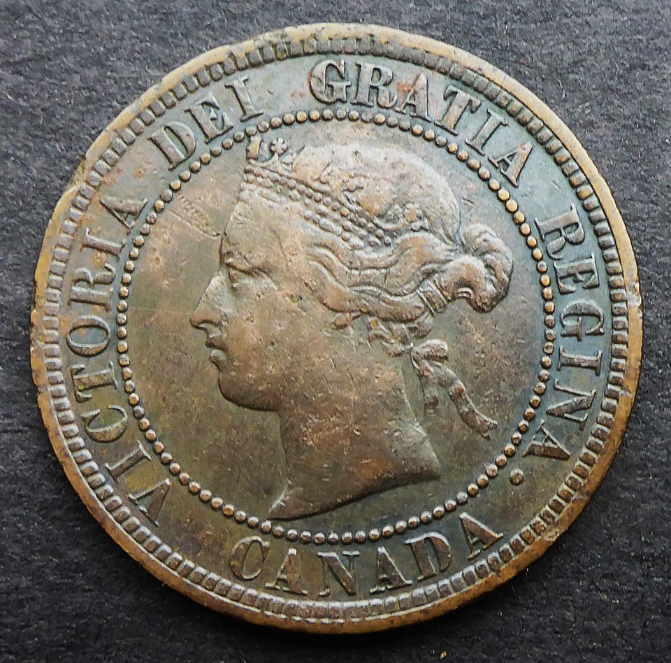CANADA 1882h VICTORIAN LARGE CENT 142 YEARS OLD! CANADA & US FREE SHIP ...