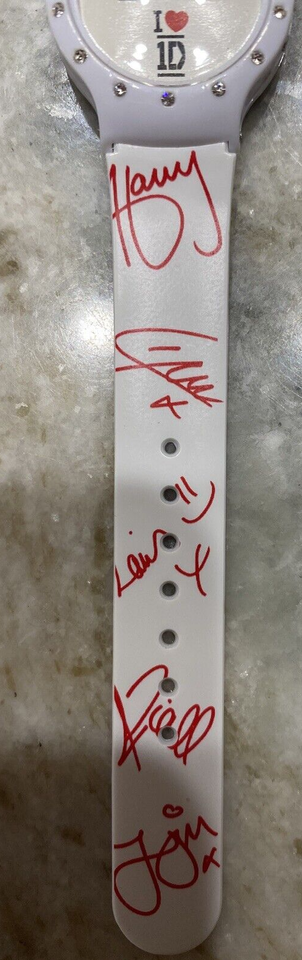 One Direction Watch - I ️ 1D White Straps With Signatures-Brand New ...