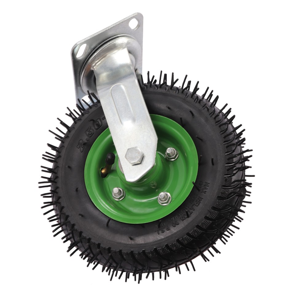 2 Rigid + 2 Swivel 4Pcs 8" Pneumatic Air Tire Wheel HD Farm Cart Caster ...