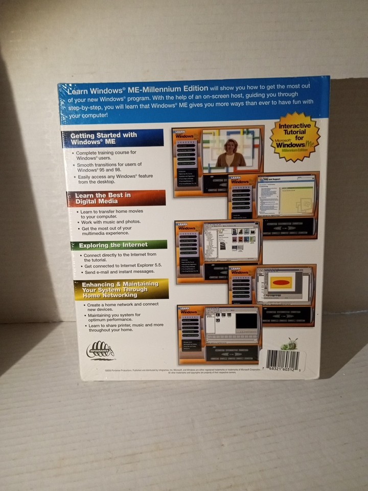 NOS Learn Microsoft Windows Me (Millennium Edition) CD-ROM Factory ...