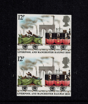 Error rare 1980 RAILWAY 12p IMPERF PAIR STAMPS SG778ab CAT£9000 for ...