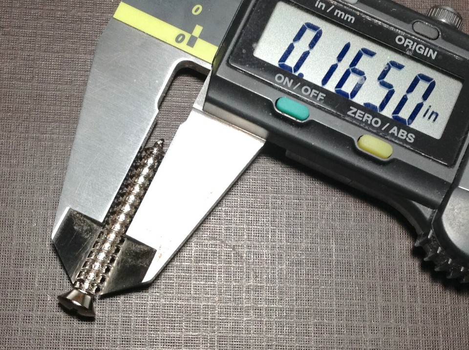 100pcs NORS #8 x 1-1/4" w/#6 nickel plated sheet metal garnish trim ...