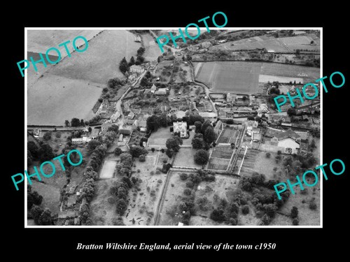 OLD 6 X 4 HISTORIC PHOTO OF BRATTON WILTSHIRE ENGLAND VIEW OF THE TOWN ...