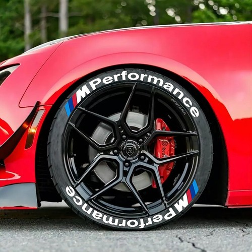 M PERFORMANCE 8X Tire Lettering Sticker Rubber Letters .25" 15"-24 ...