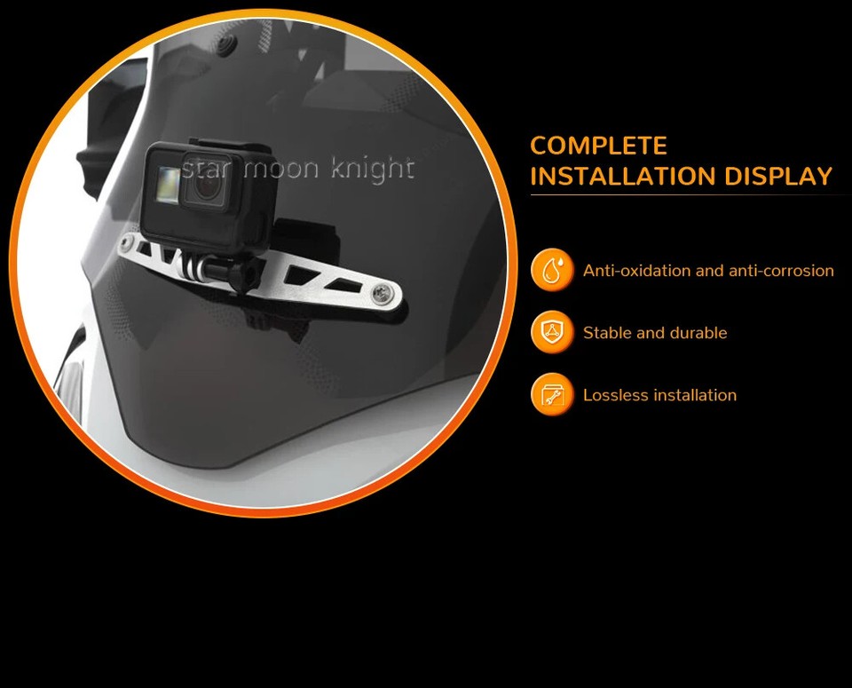 For BMW R1300GS Camera Bracket For GoPro Camera Windscreen Recorder ...