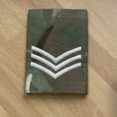NEW SERGEANT RANK SLIDE GENUINE BRITISH ARMY ISSUE MTP SGT not multicam ...