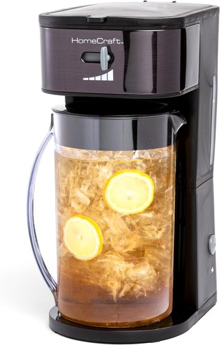 Homecraft 3-Quart Stainless Steel Ice Coffee Maker Brewer Machine Iced ...