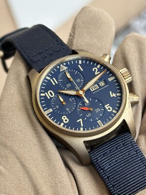 IWC Pilots Watch Chronograph 41 Bronze Blue Dial 2024 41mm IW388109 | eBay