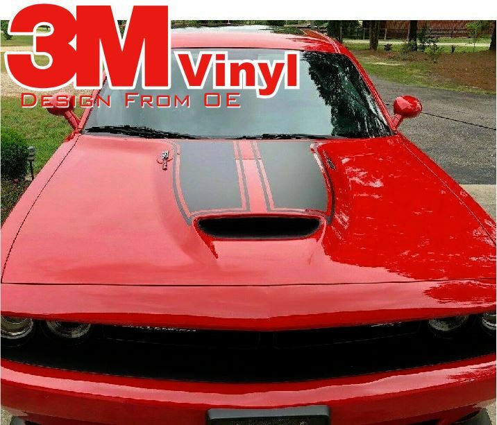 Hood Graphic Fits: Dodge Challenger Hellcat Decals Stripe Sticker 2015 ...