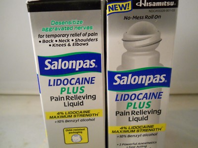 Salonpas LIDOCAINE PLUS 3 oz Pain Relieving liquid (2pk) | eBay