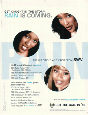 SWV 1998 Ad- Rain Is Coming advertisement | eBay