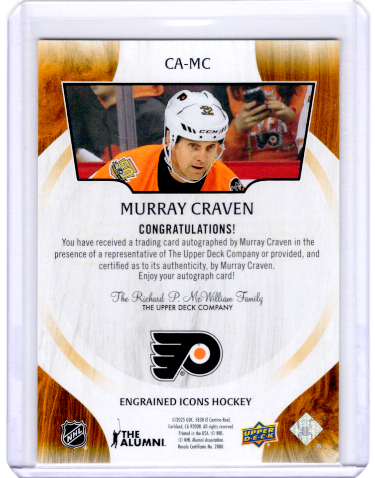 2024-25 Upper Deck Engrained Icons MURRAY CRAVEN Auto | eBay