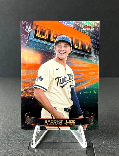 Brooks Lee 2025 Topps Finest Debut #D-2 Orange Ref /25 RC Twins | eBay